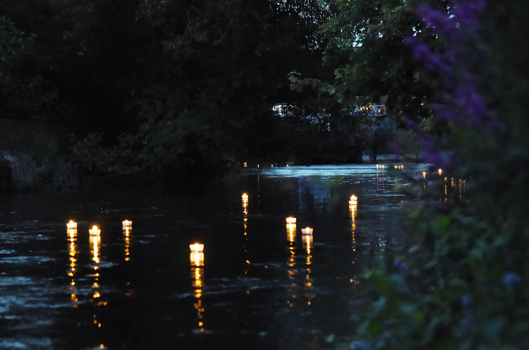 Hundreds of lanterns float down the Avon in Salisbury to mark nuclear ...