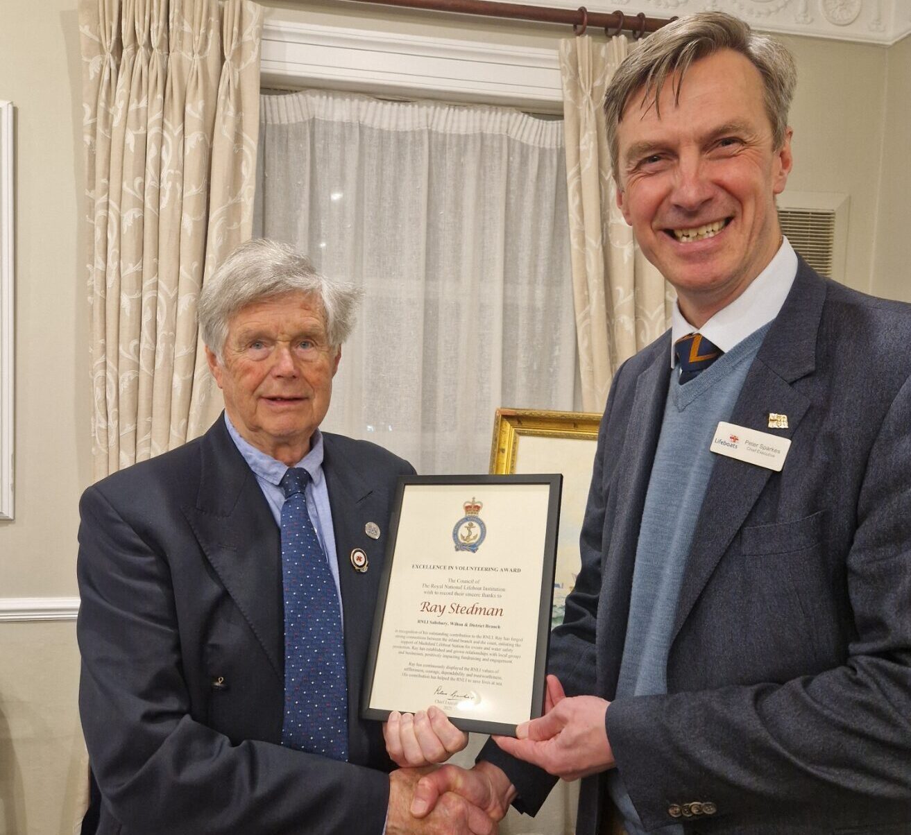 RNLI chief honours volunteer for 13 years of dedicated service ...